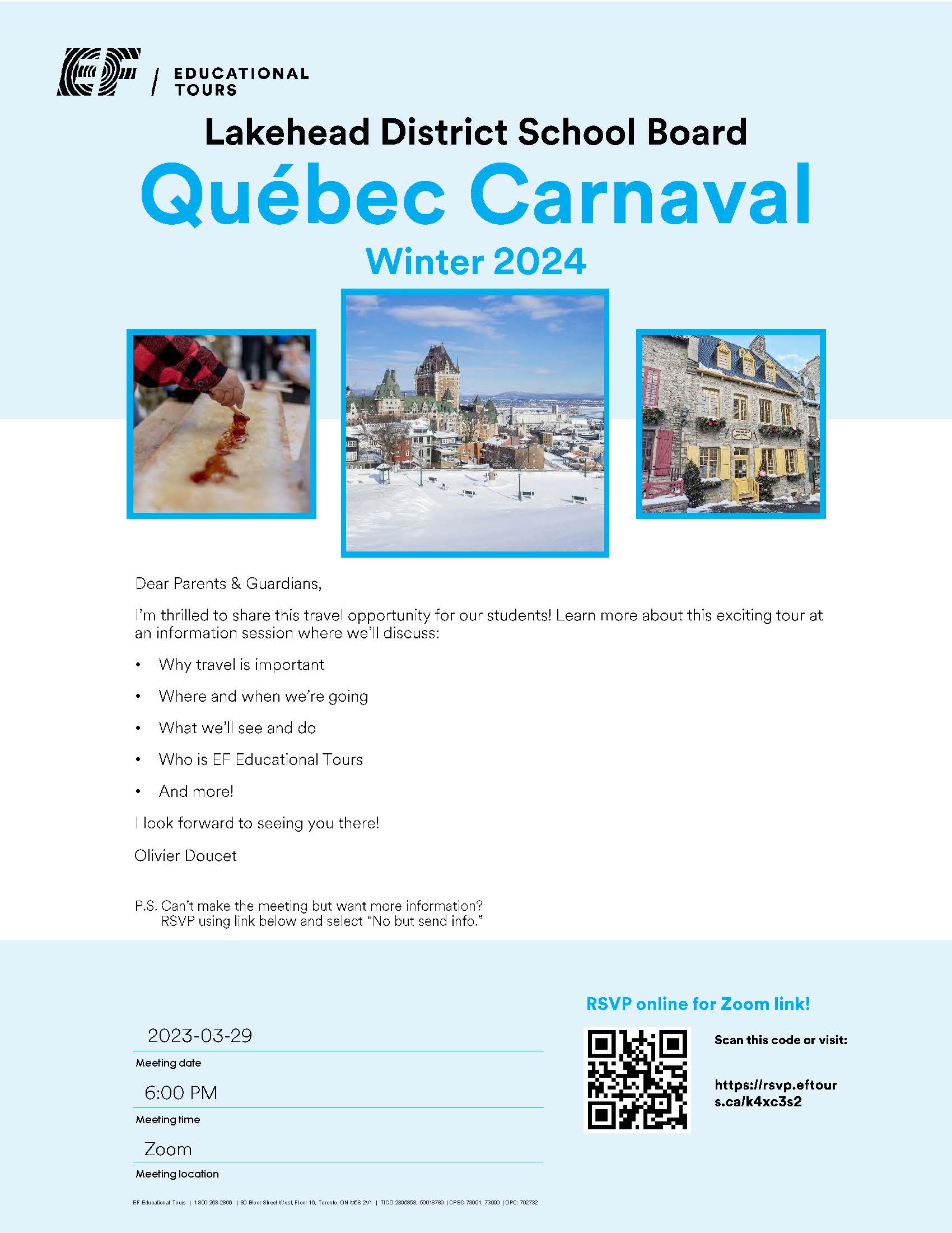 Carnaval de Québec Trip February 2024 - Westgate CVI